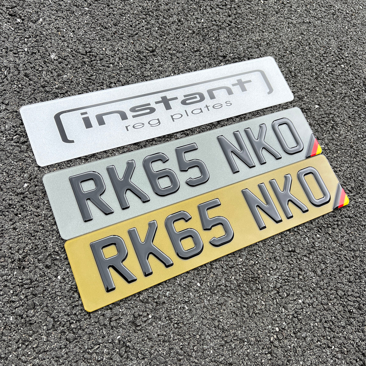 Tinted | 3D Gel Number Plates | Standard 79mm | Gloss Black – Instant ...