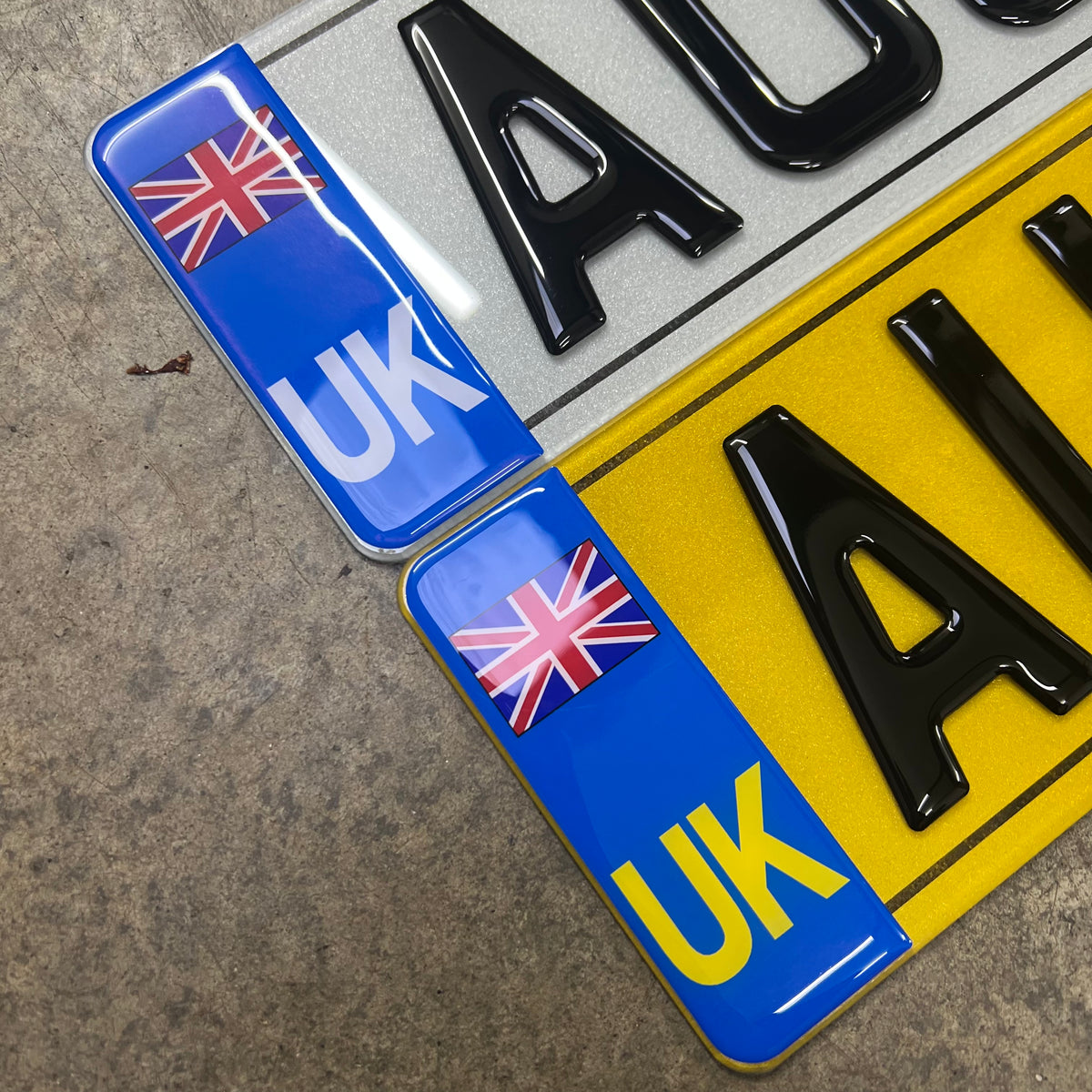 UK | U.K 3D Gel Number Plates |Standard Road Legal 79mm | Gloss Black ...